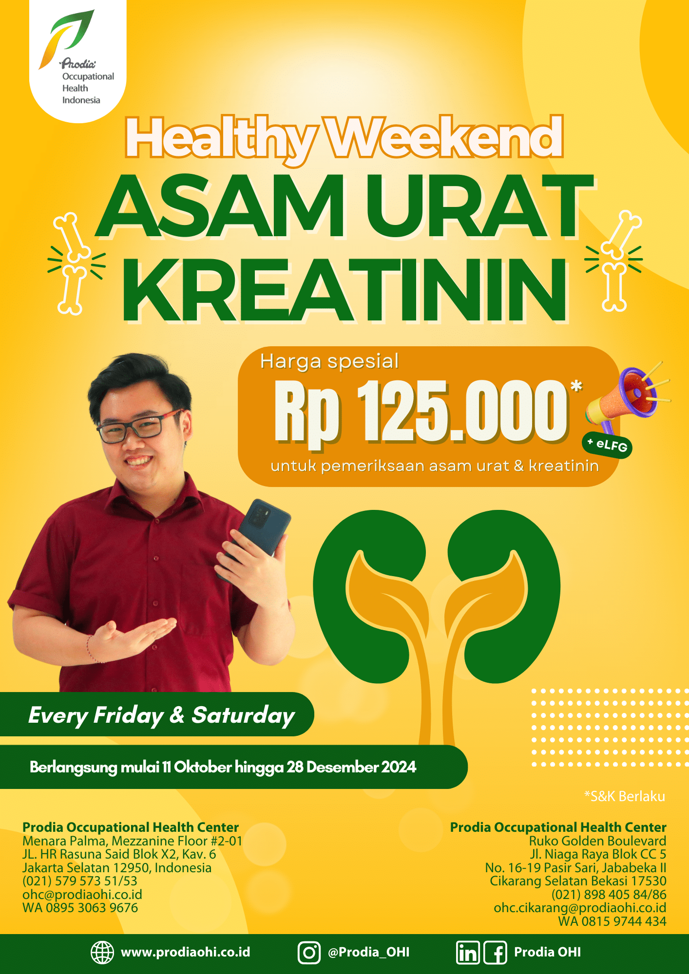 Harga Spesial Paket Pemeriksaan Asam Urat Dan Ginjal Di Healthy Weekend ...