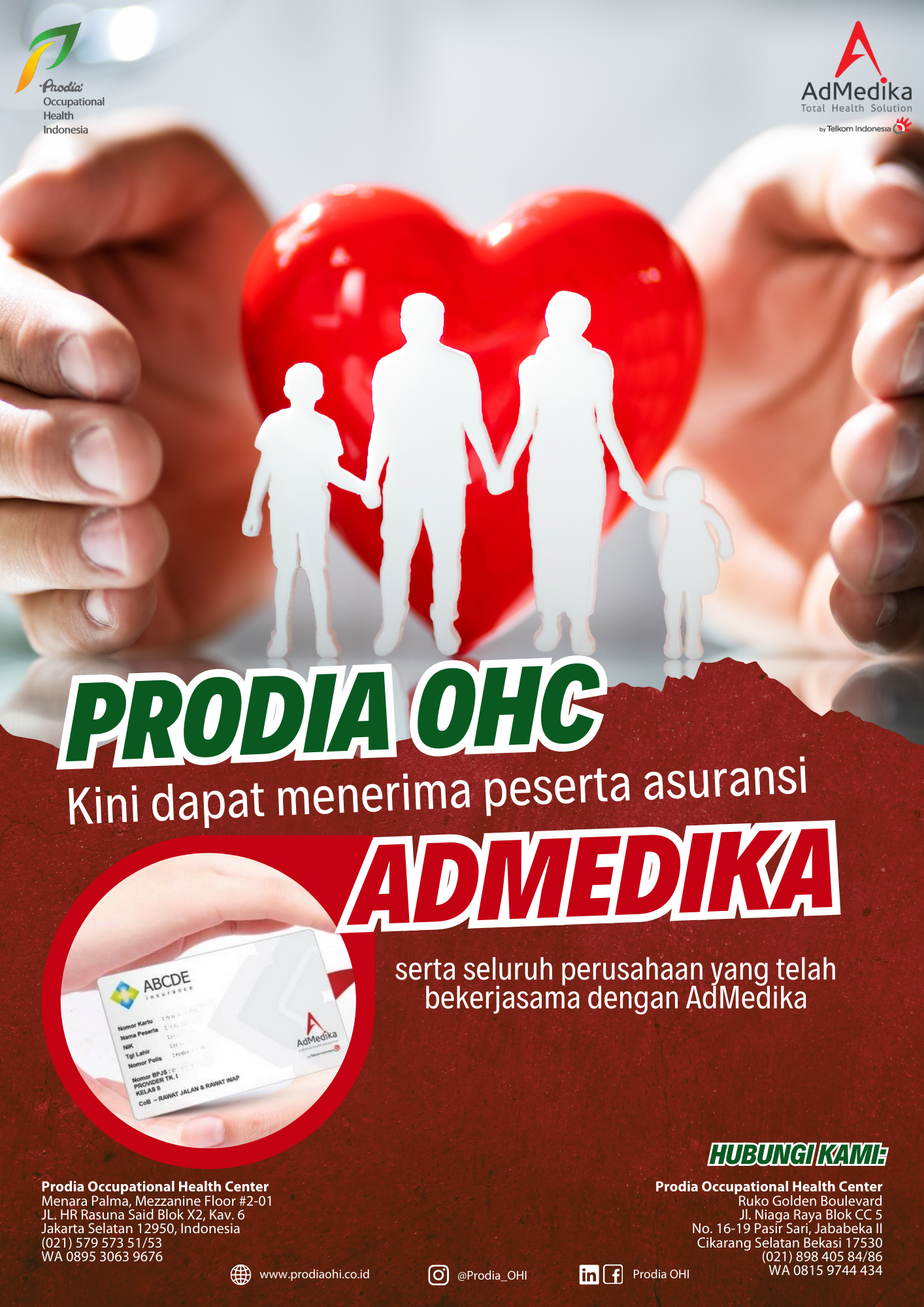 Prodia OHC Kini dapat Menerima Peserta Asuransi AdMedika - Prodia OHI